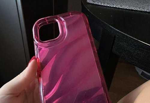 Розовый чехол на айфон 13