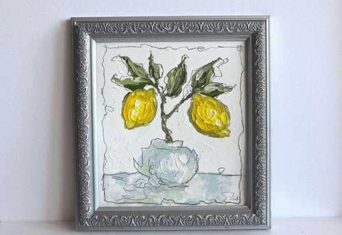 Картина маслом Лимонное дерево Живопись Лимон