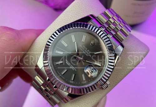 Часы мужские Rolex datejust grey #202010240