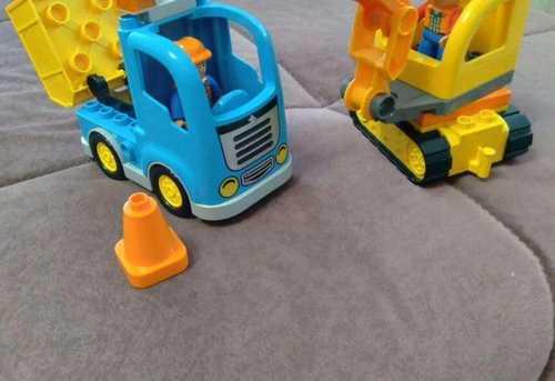 Lego duplo экскаватор+грузовик