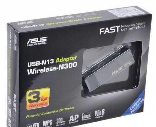Wi-Fi адаптер asus USB-N13, черный