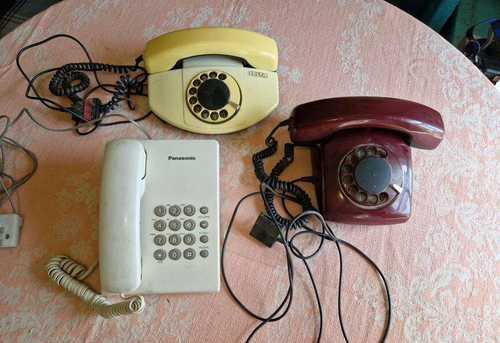 Телефоны СССР дисковые, с кнопками
