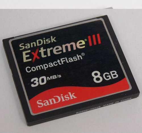 Карта памяти Compact Flash SanDisk 8 GB extremeiii