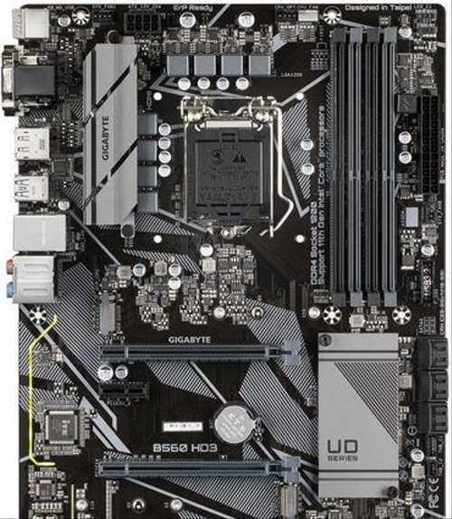 Плата Gigabyte LGA1200 B560 B560 HD3 4xDDR4 2xPCI