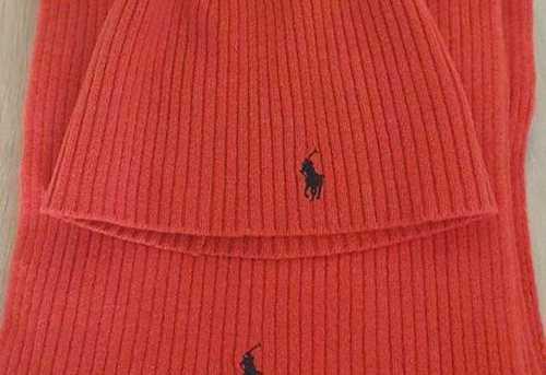 Шапка с шарфом женская Polo Ralph Lauren