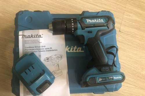 Аккумуляторная дрель-шуруповерт Makita 26v-Ударный