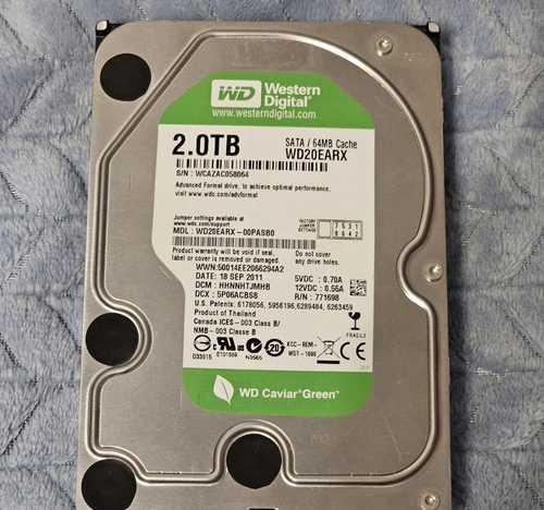 Жесткий Диск WD Green 2Tb