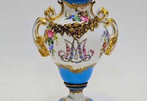 Маленькая ваза 19 века в стиле Севра неорококко мо