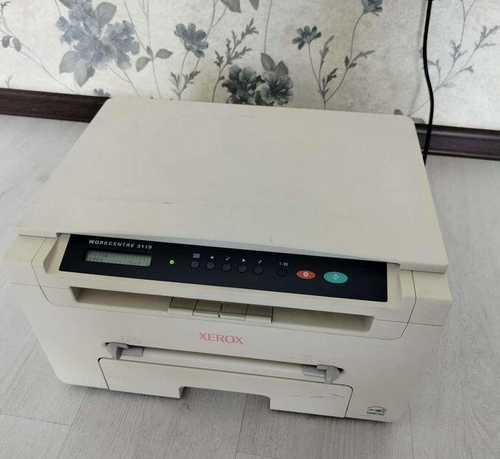 Маленький пробег мфу лазерный Xerox wc3119 принтер