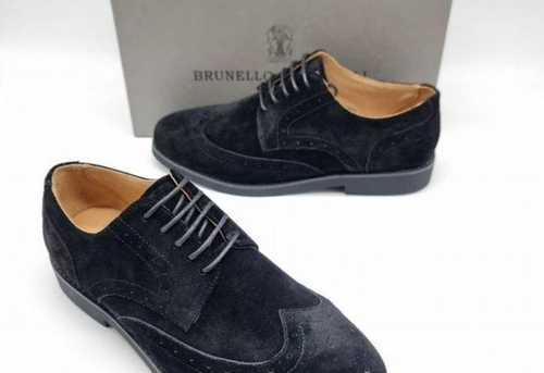 Туфли мужские Brunello Cucinelli замша, кожа