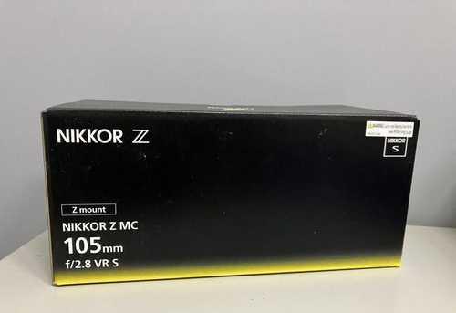 Новый Nikon nikkor Z MC 105mm f/2.8 VR S