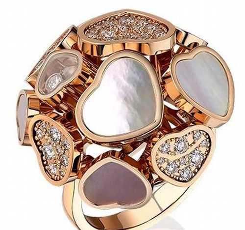 Кольцо Chopard Happy Hearts Rose Gold & Diamonds 827482-5369