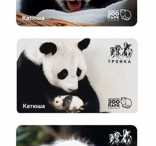 Коллекционная карта тройка Панда катюша