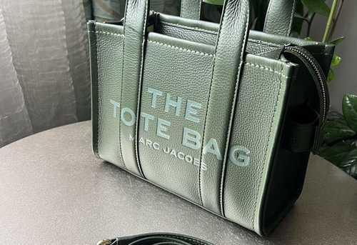 Сумка Marc Jacobs leather mini tote, green