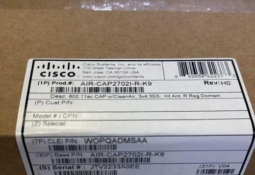 Точка доступа Cisco air-cap2702I-R-k9 новая