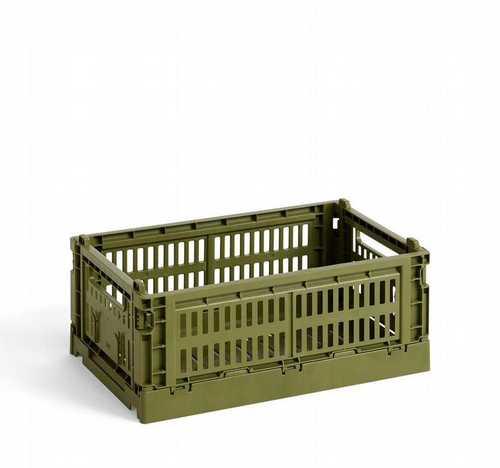 Ящик HAY Colour Crate S. Цвет Olive
