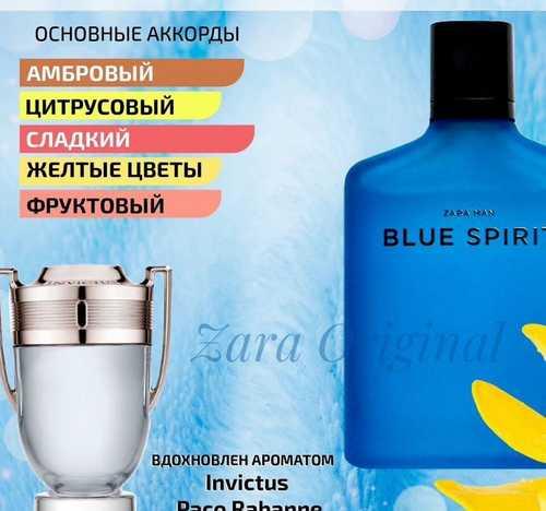 Zara Man Blue Spirit 90 мл Оригинал