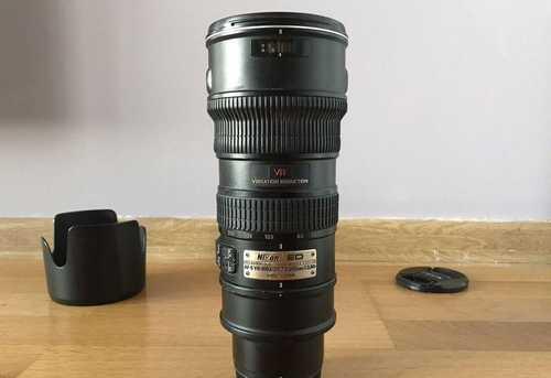 Nikon Afs 70-200mm f2.8G VR