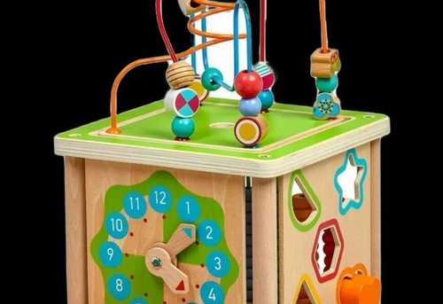 Деревянная игрушка сортер умный куб