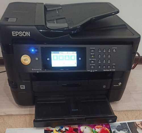 Струйный мфу Epson WF 7720 A3  с снпч