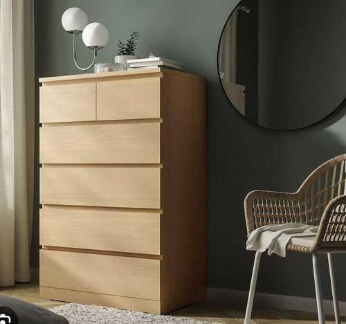 Комод IKEA malm икеа мальм 6 ящиков