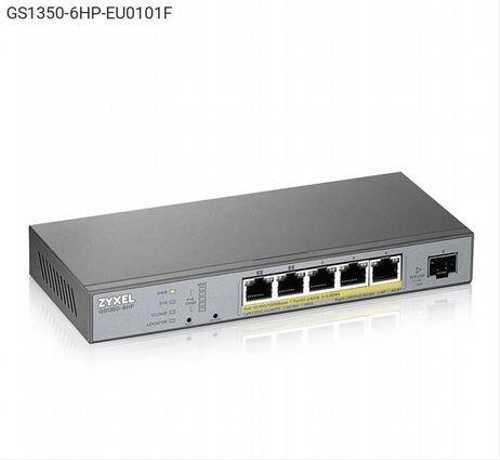 Коммутатор zyxel GS1350-6HP 5-PoE Smart 6-ports, G