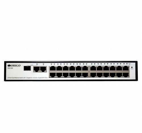 Коммутатор origo OR-OS1326/A1A управляемый 24x100Base-TX, 1x1000Base-T, 1xCombo 1000Base-T/SFP, 19"