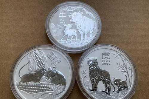 Тигр 2022 Бык Мышь Кука Панда Серебряная монета