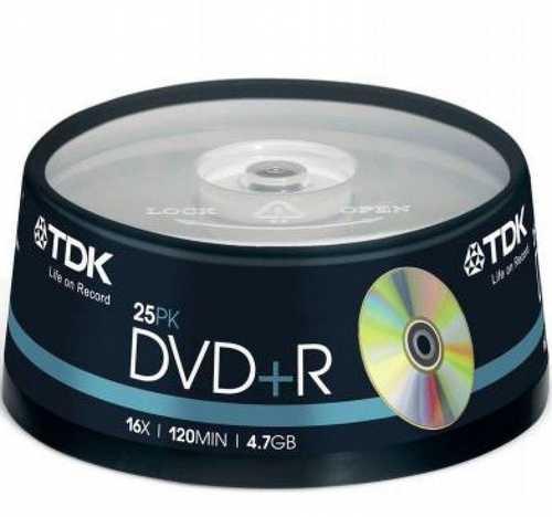 DVD+R диски TDK 1-16-х (Б-25) (под печать)