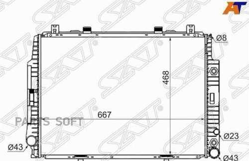 Радиатор охлаждения Мерседес S класс W140 4.0/4.2