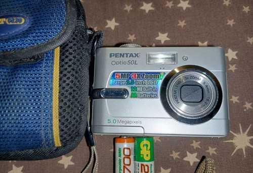 Компактный фотоаппарат pentax optio 50 L