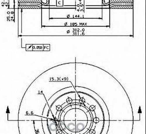 Диск тормозной 09.9772.11 09.9772.11 Brembo