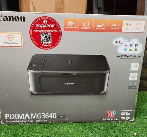 Мфу Canon pixma MG3640, A4, струйное, цветное