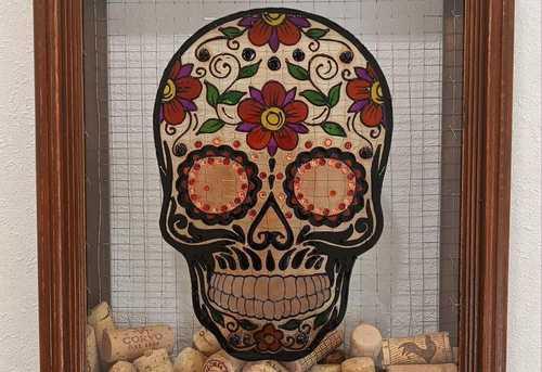 Копилка для винных пробок, Sugar skull
