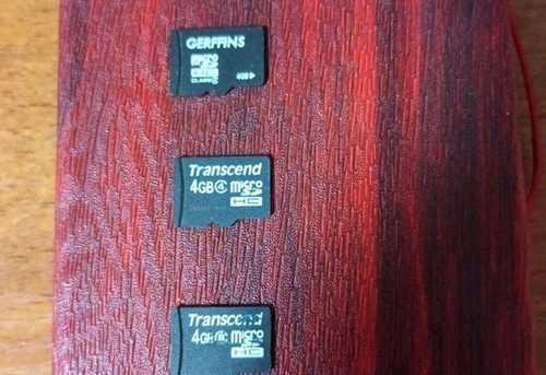 Карта памяти MicroSD 4gb 3 шт