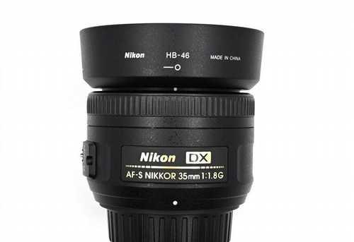 Объектив Nikon 35mm f/1.8G AF-S DX
