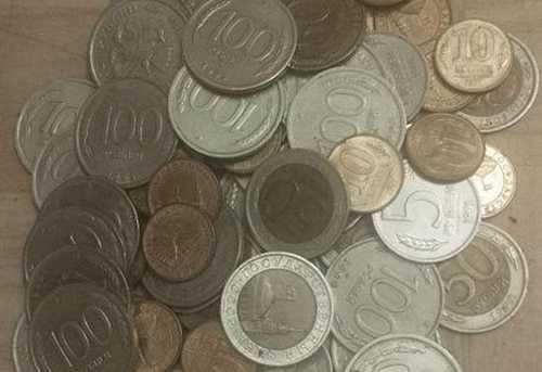 Монеты 1991-1993 гкчп, 100+ шт