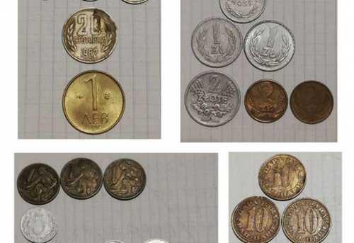 4. Монеты Европы набор 45 шт 4 соц.стран
