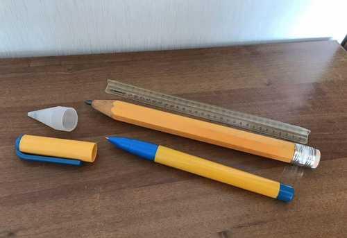 Сувенирная пара - ручка и карандаш гиганты