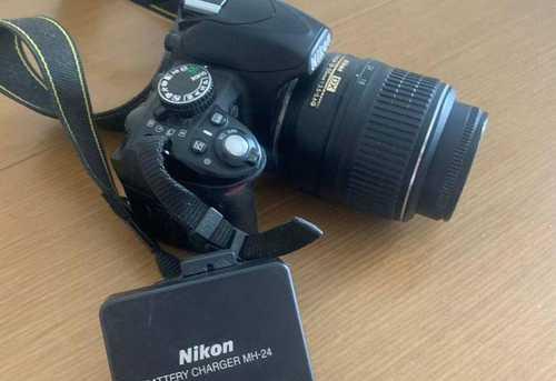 Зеркальный фотоаппарат Nikon D3100 + объектив 18-5