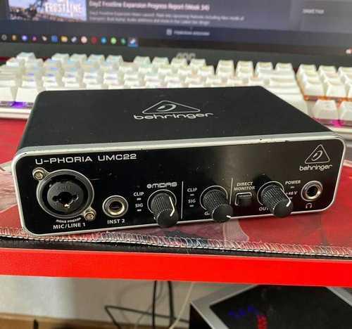 Behringer u phoria umc22 звуковая карта