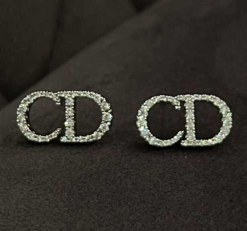 Серьги CD christian dior кристиан диор