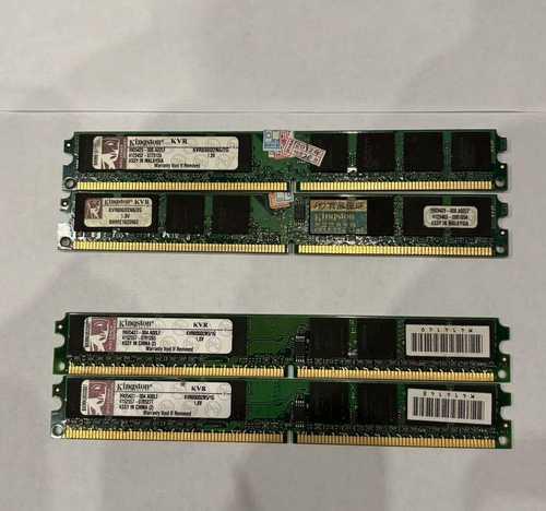 Оперативная память DDR2 2x2 1Gb, 2x2 2Gb