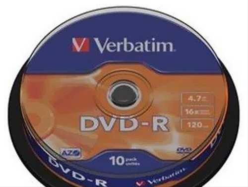 Оптический диск DVD-R диск Verbatim 4,7Gb #9805