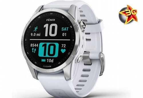 Часы Garmin Fenix 7S Silver Whitestone 010-02539-0