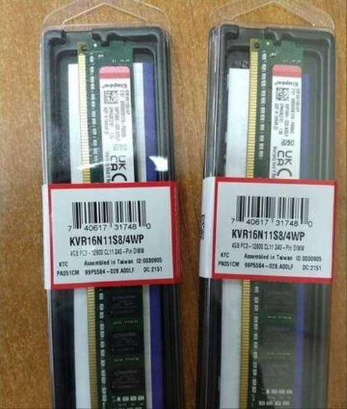 Kingston valueram KVR16N11S8 DDR3 - 4гб 1600 dimm
