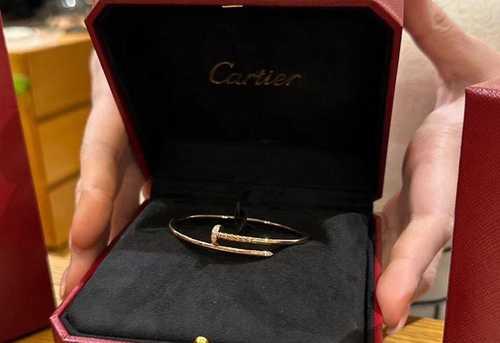 Браслет Cartier just un clou с бриллиантами
