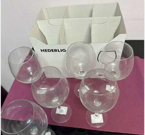 Бокалы IKEA hederlig набор 6 шт новое