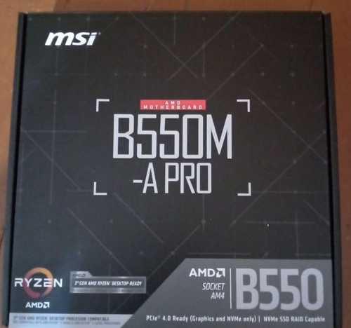 Материнская плата Msi B550M A pro