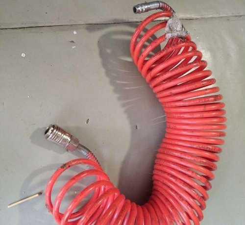 Шланг спиральный 10м для воздушного компрессора